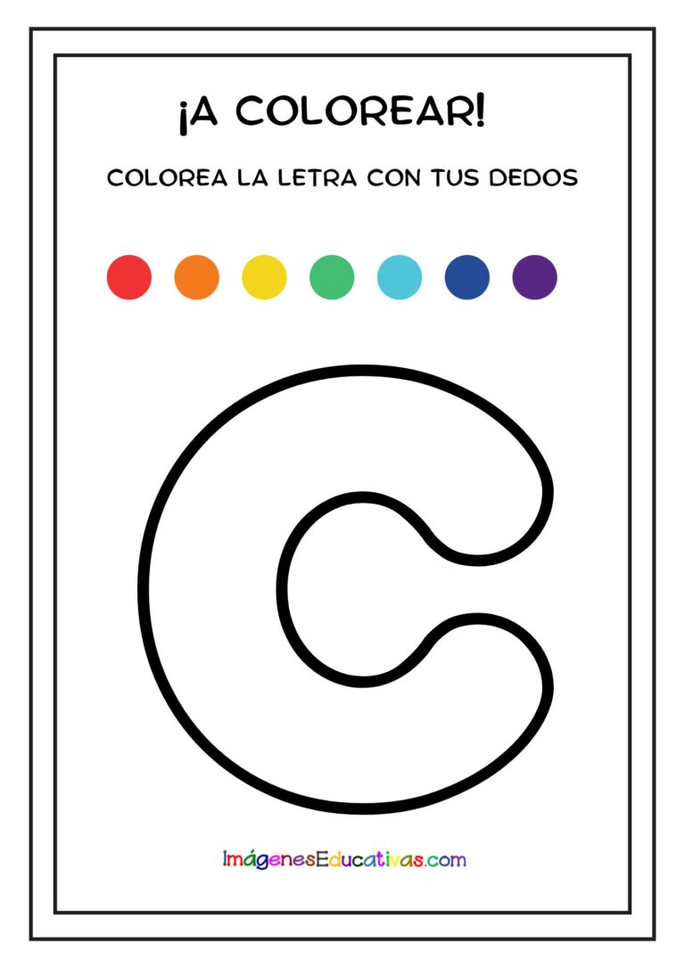 Colorea el abecedario con tus dedos - Imagenes Educativas