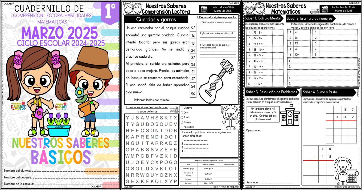 Cuaderno de destrezas matemáticas primer ciclo - Imagenes Educativas