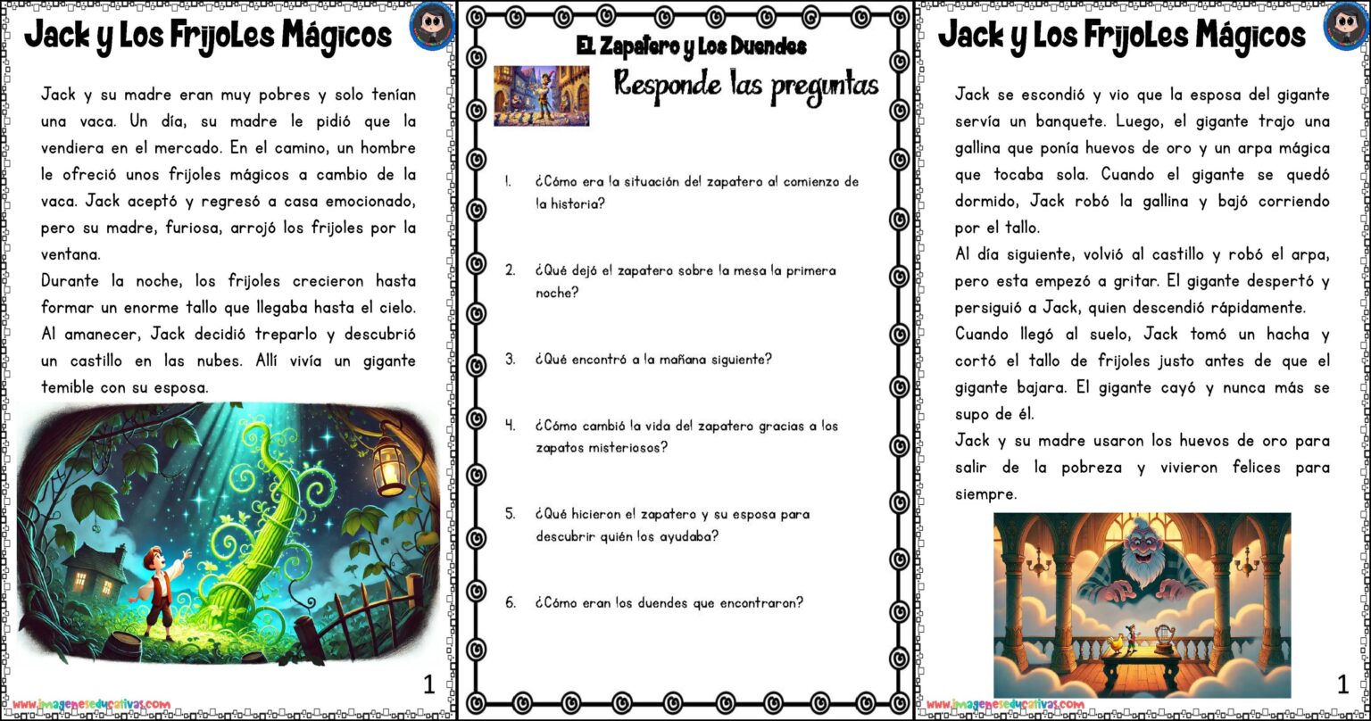 Cuentos Clásicos 3 Actividades de Comprensión Lectora para Niños de ...