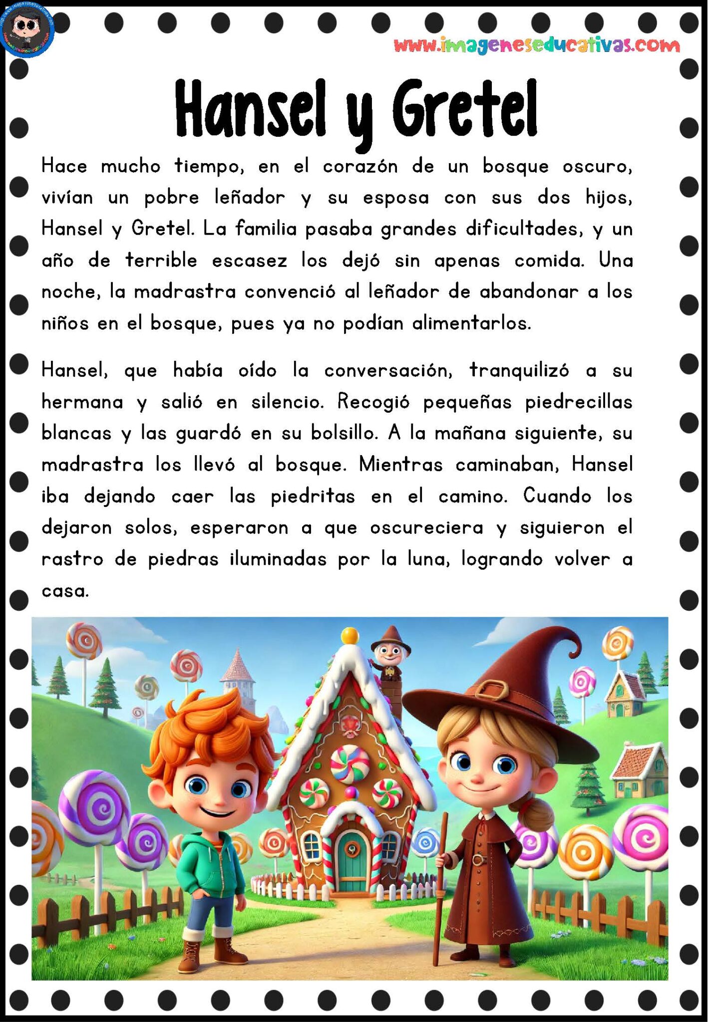Cuaderno de actividades Hansel y Gretel Cuentos Clásicos - Imagenes Educativas