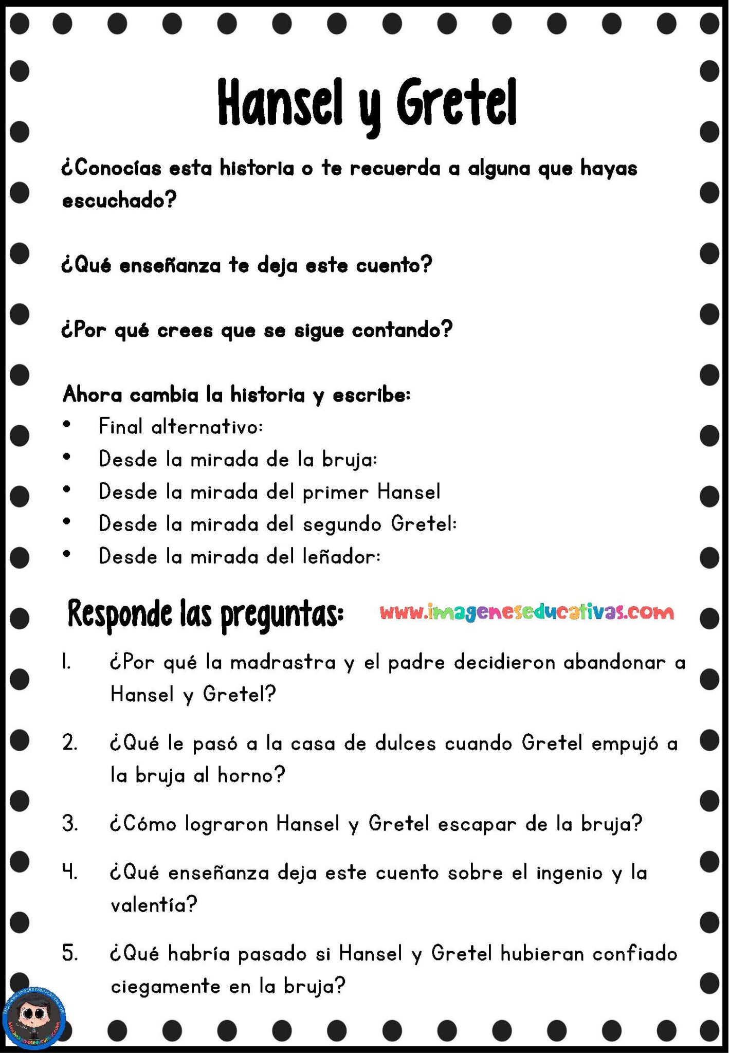 Cuaderno de actividades Hansel y Gretel Cuentos Clásicos - Imagenes ...
