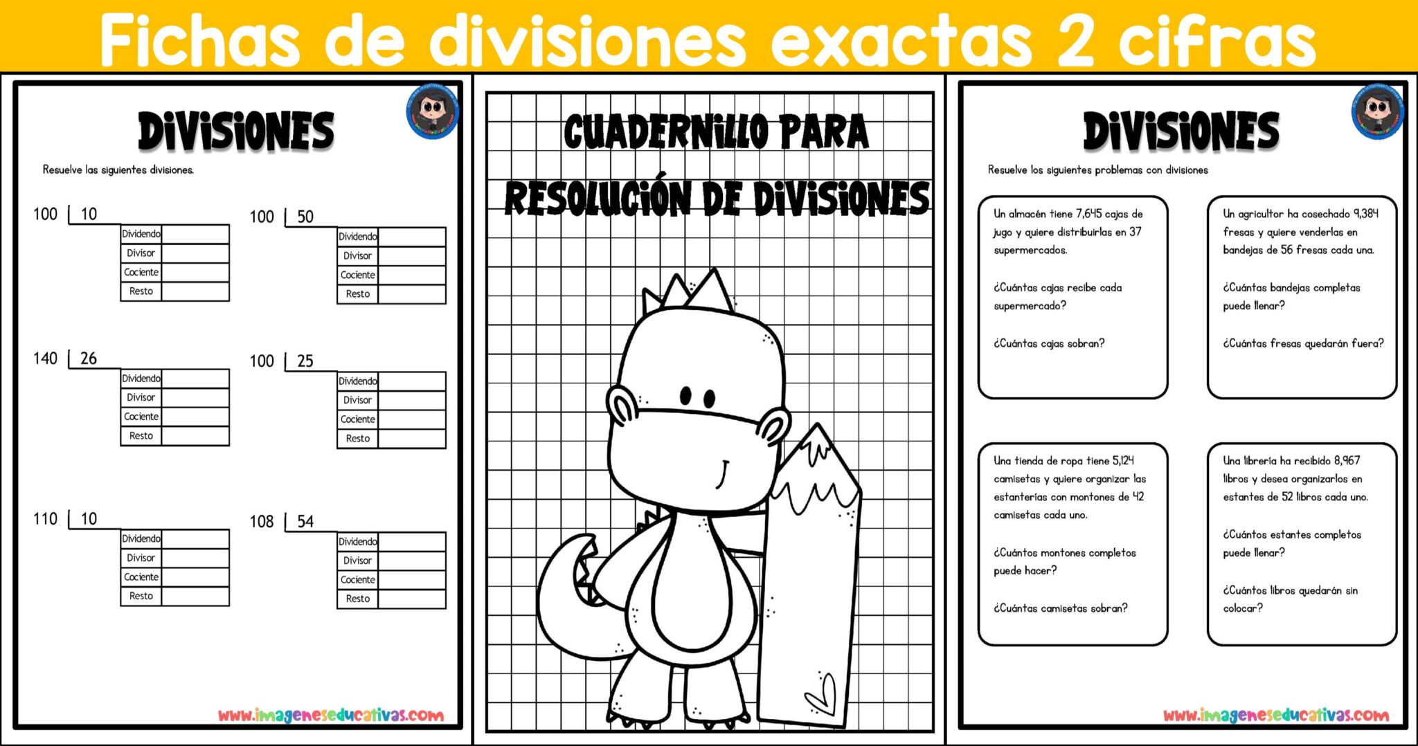 fichas de divisiones Archivos - Imagenes Educativas