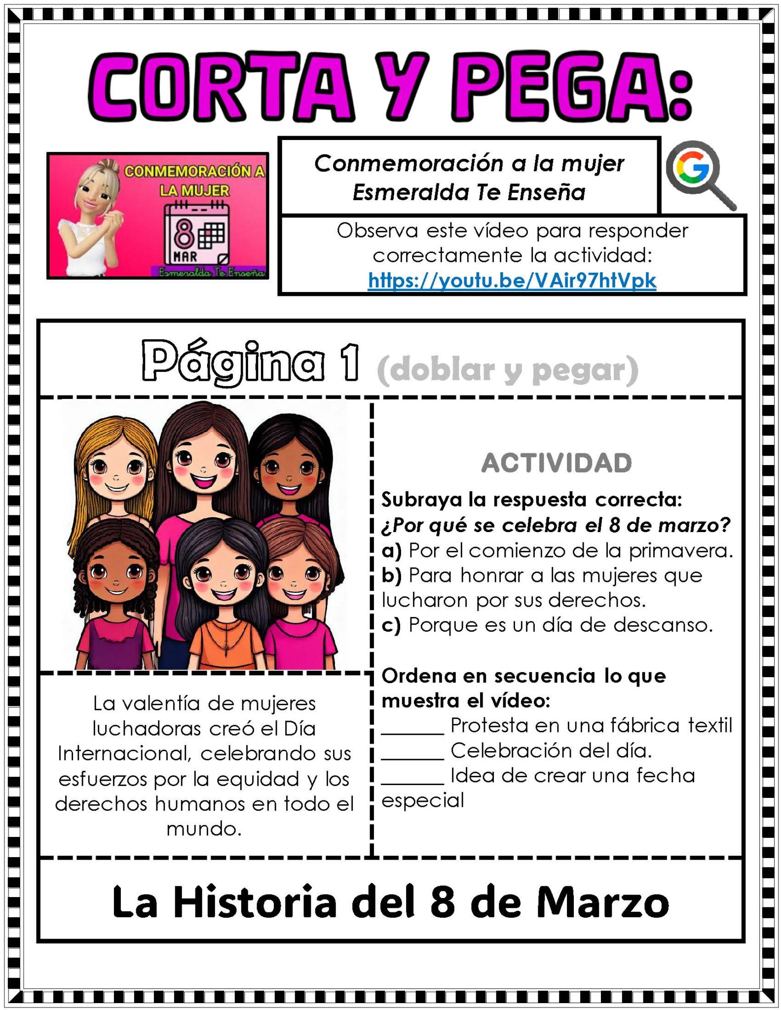Flipbook día de la mujer 8 de marzo - Imagenes Educativas