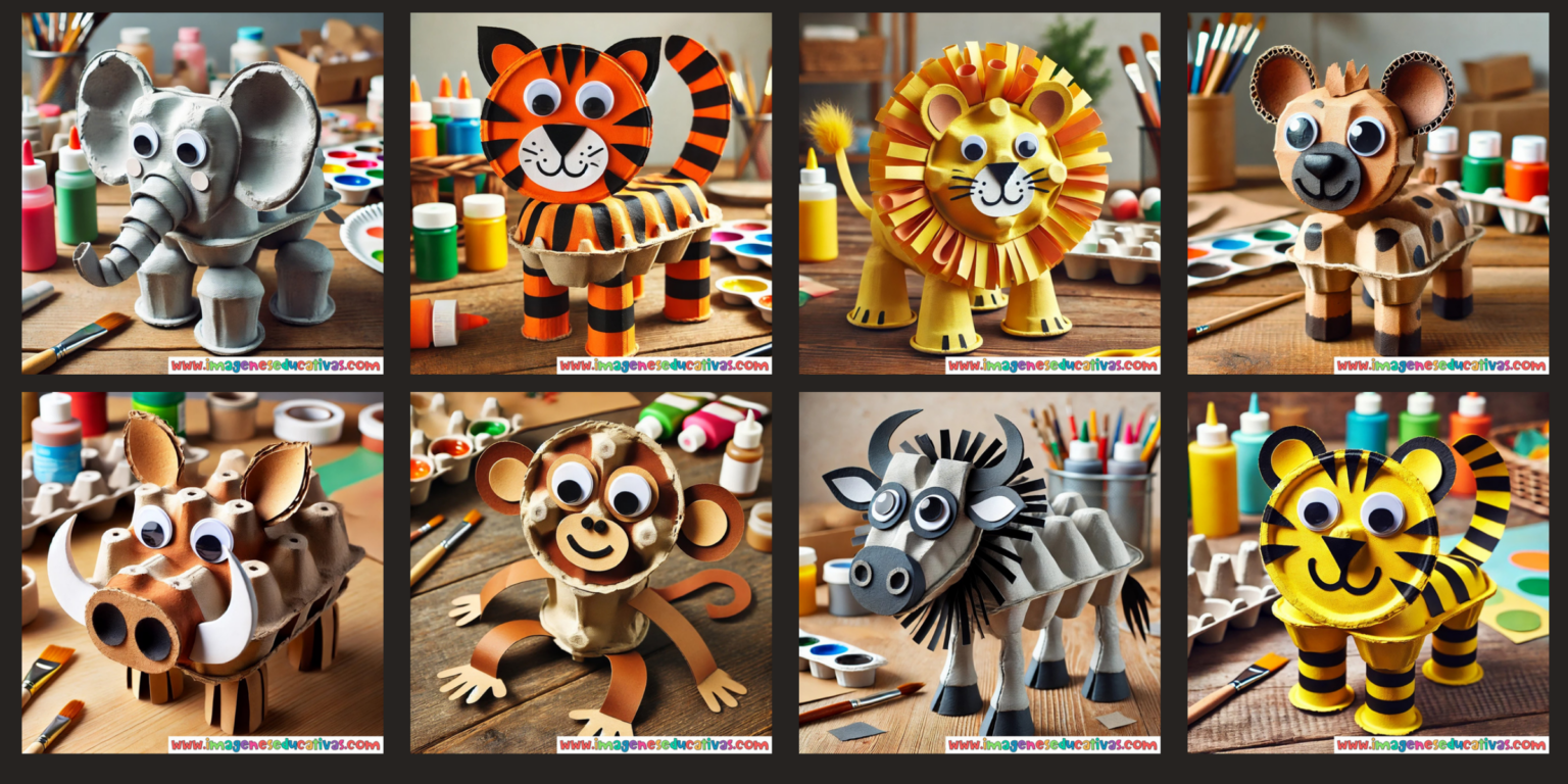 Manualidades de animales hechos con hueveras y cartulina - Imagenes ...