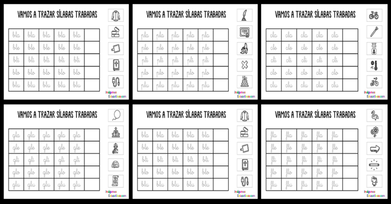 Vamos a trazar sílabas trabadas con L - Imagenes Educativas