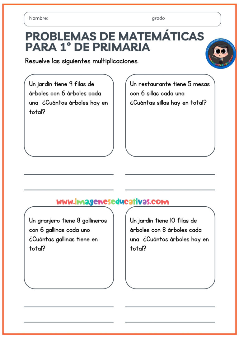 Problemas de multiplicaciones para 1º de Primaria (24) - Imagenes ...
