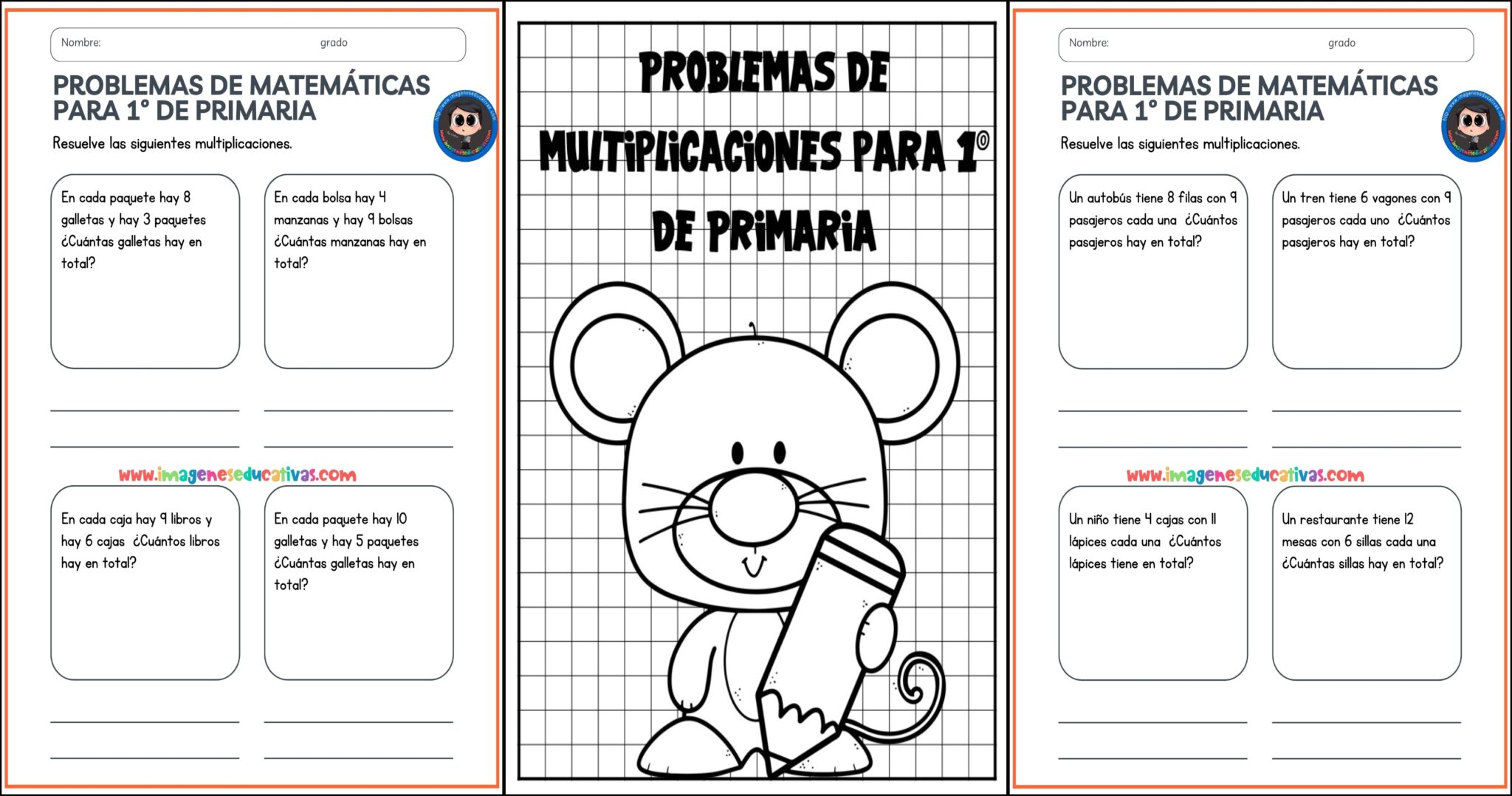 100 Problemas de multiplicaciones para 1º de Primaria - Imagenes Educativas