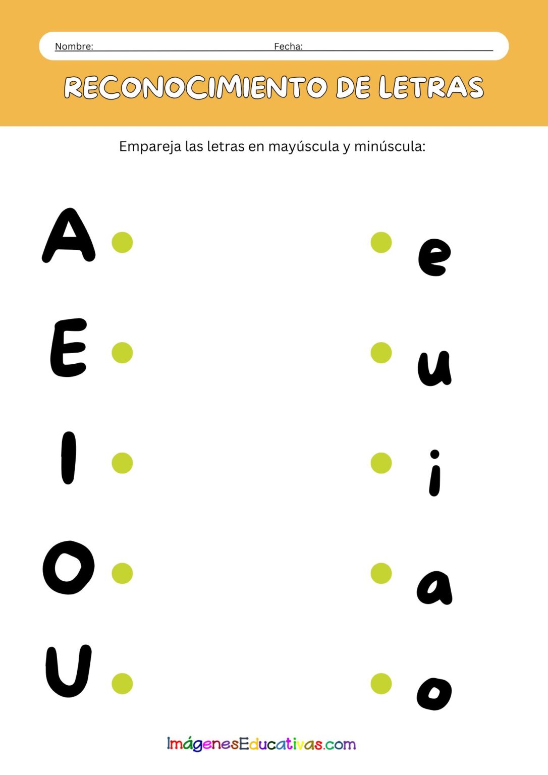 Reconocimiento de letras mayúscula - minúscula - Imagenes Educativas
