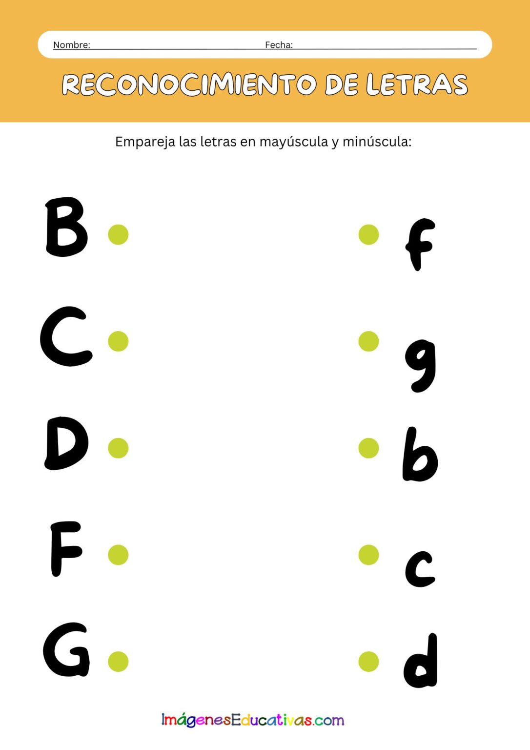 Reconocimiento de letras mayúscula - minúscula - Imagenes Educativas