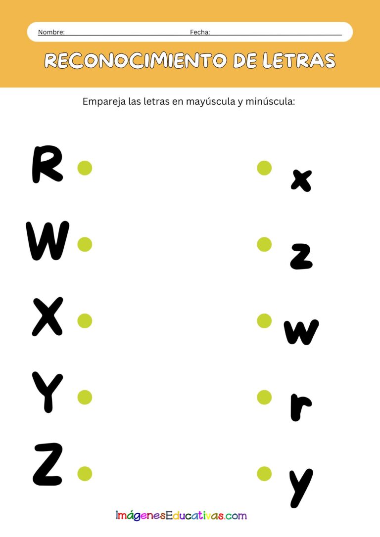 Reconocimiento de letras mayúscula - minúscula - Imagenes Educativas