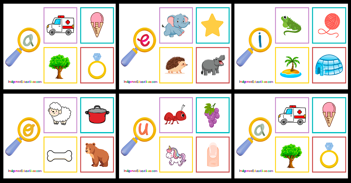 Las lupas de las vocales - Imagenes Educativas