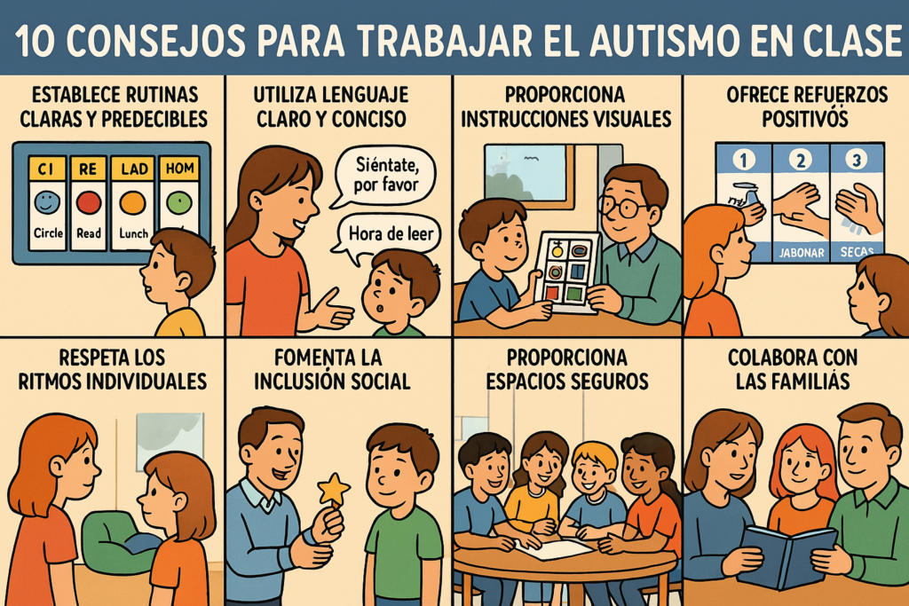 10 consejos para trabajar el autismo en clase (2) - Imagenes Educativas