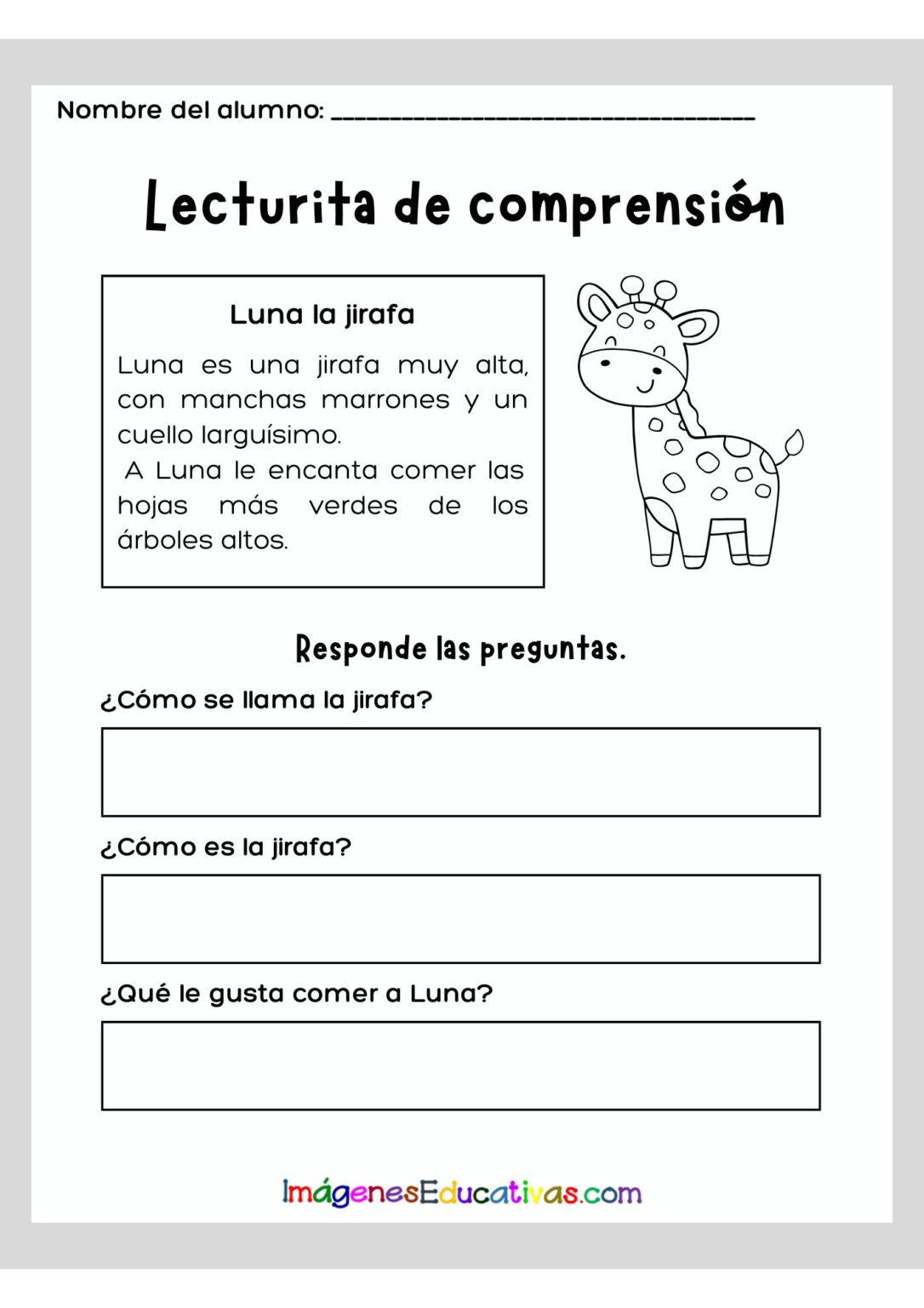 lecturitas comprension infantil (1) - Imagenes Educativas
