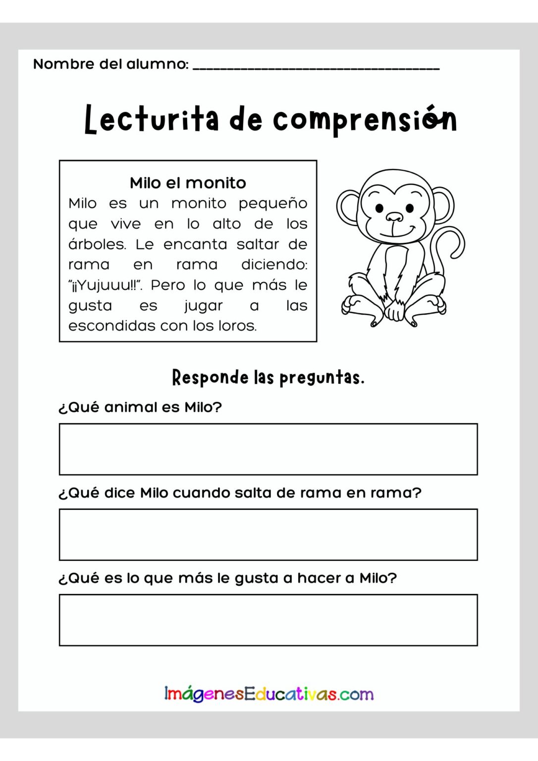 lecturitas comprension infantil (3) - Imagenes Educativas