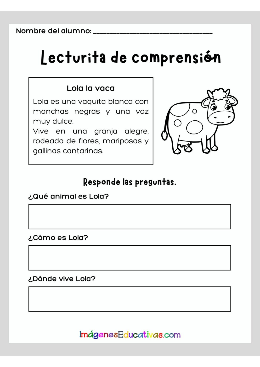 lecturitas comprension infantil (5) - Imagenes Educativas