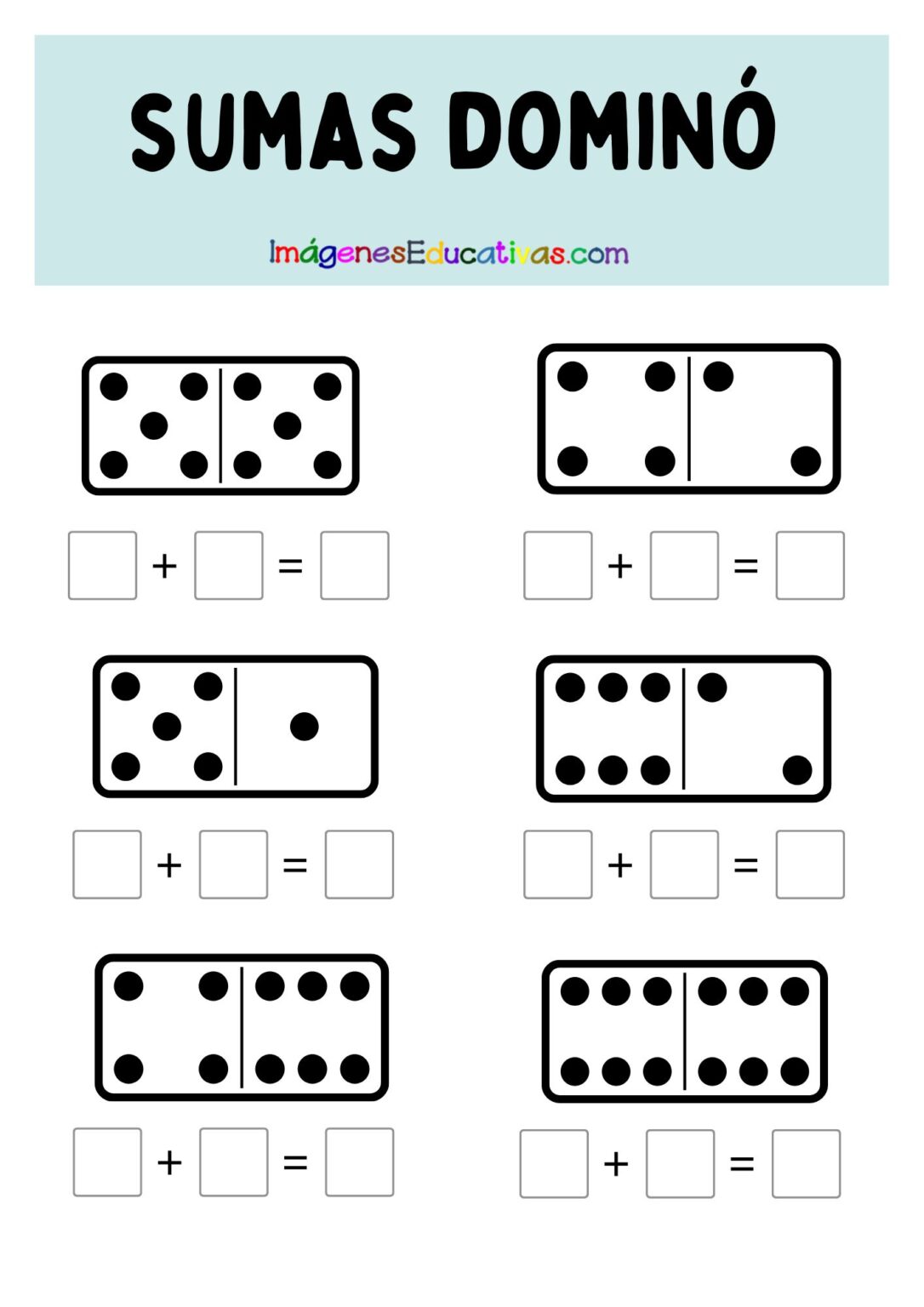 sumas domino (3) - Imagenes Educativas