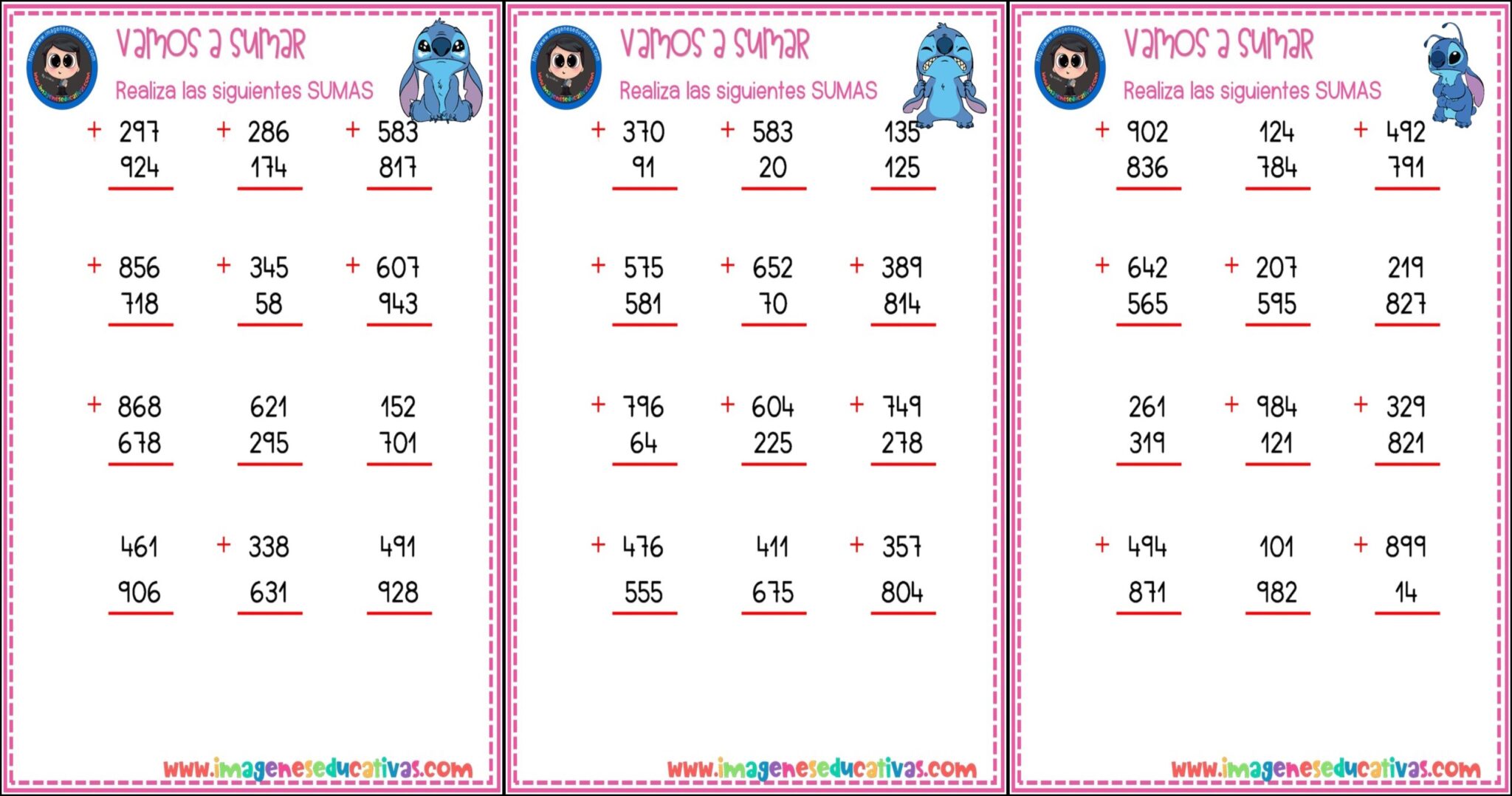 Sumas y restas - Imagenes Educativas