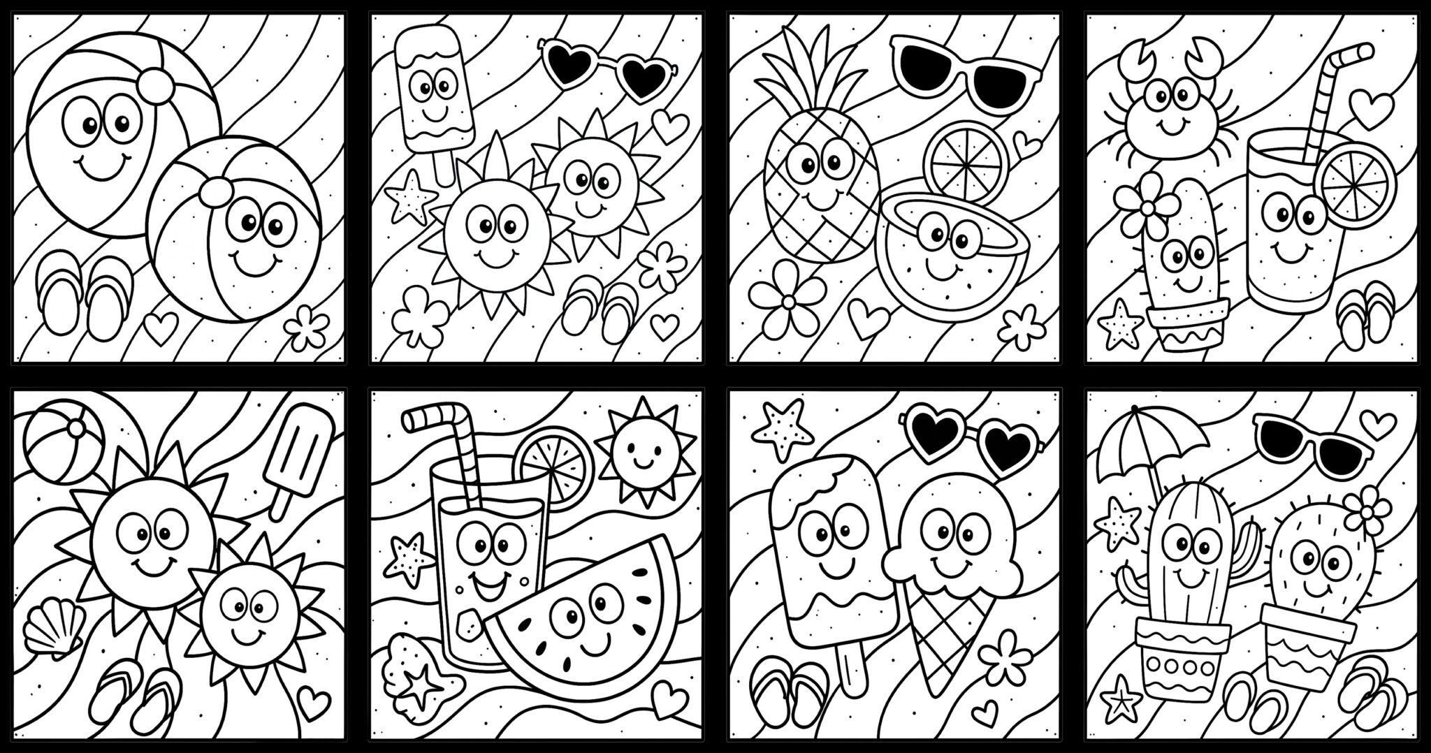 Dibujos para colorear infantiles ¡Imprimir y pintar! VERANO - Imagenes ...
