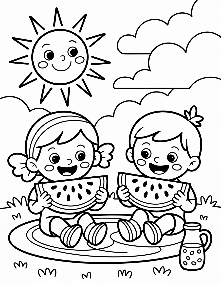 Dibujos para colorear infantiles ¡Imprimir y pintar! VERANO - Imagenes Educativas