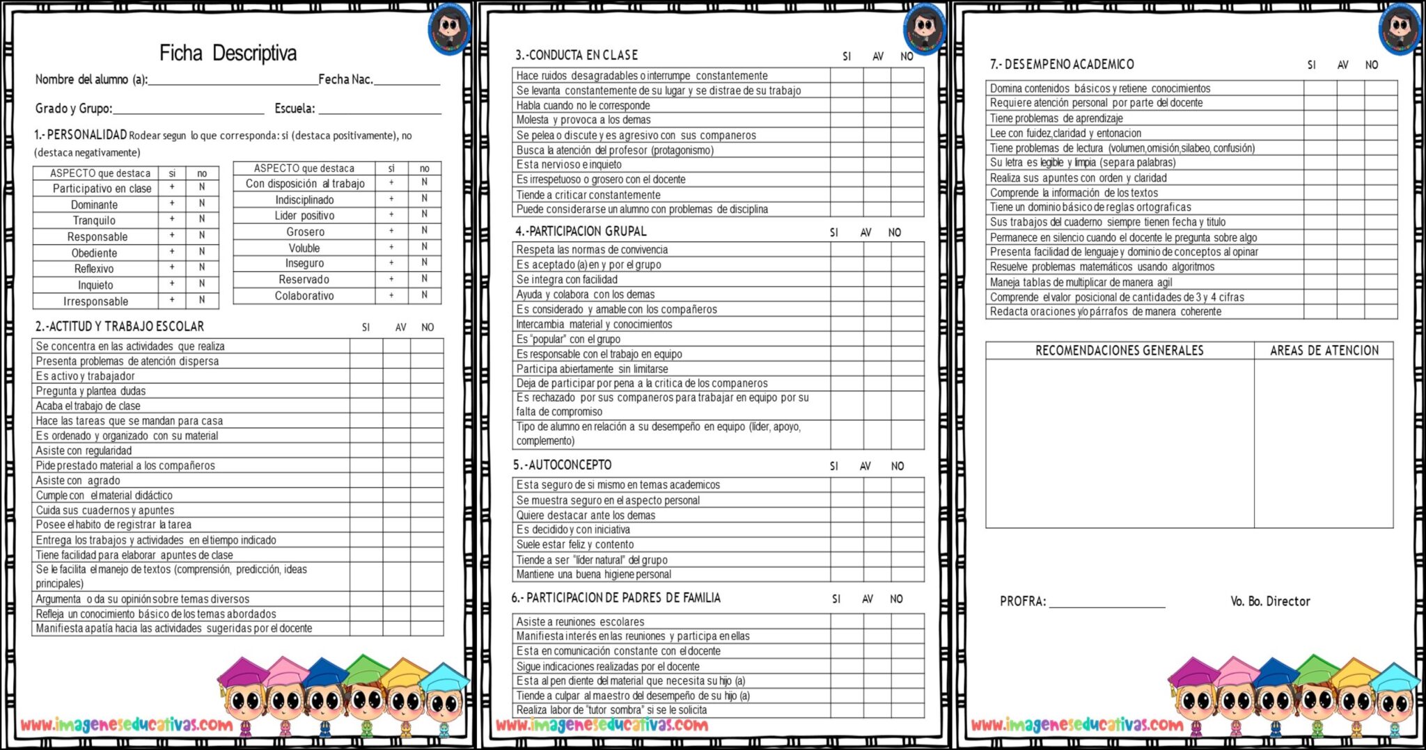 Plantillas de Boletines de Notas - Imagenes Educativas