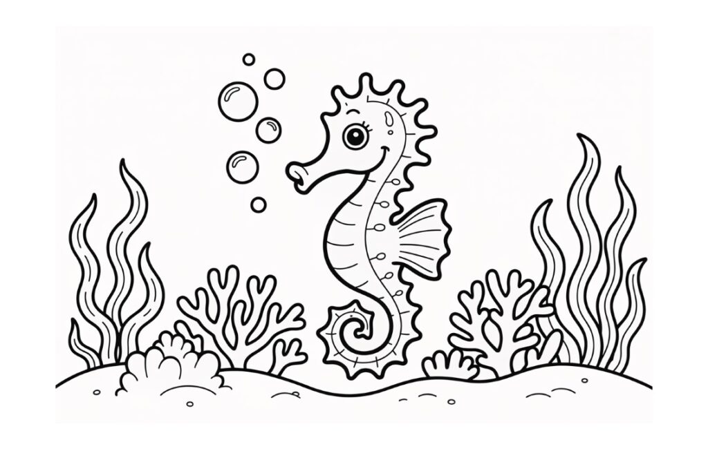 Fichas para colorear animales marinos - Imagenes Educativas