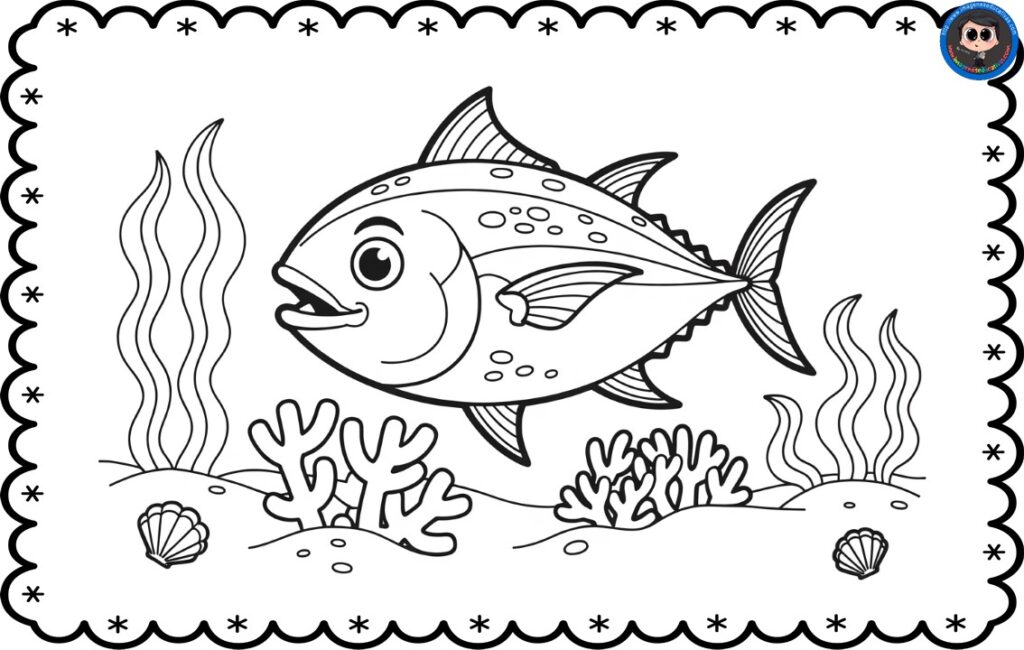 Fichas para colorear animales marinos - Imagenes Educativas