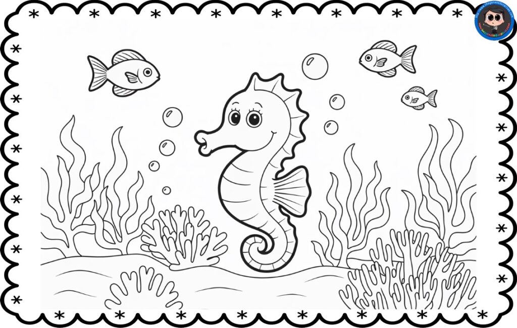 Fichas para colorear animales marinos - Imagenes Educativas