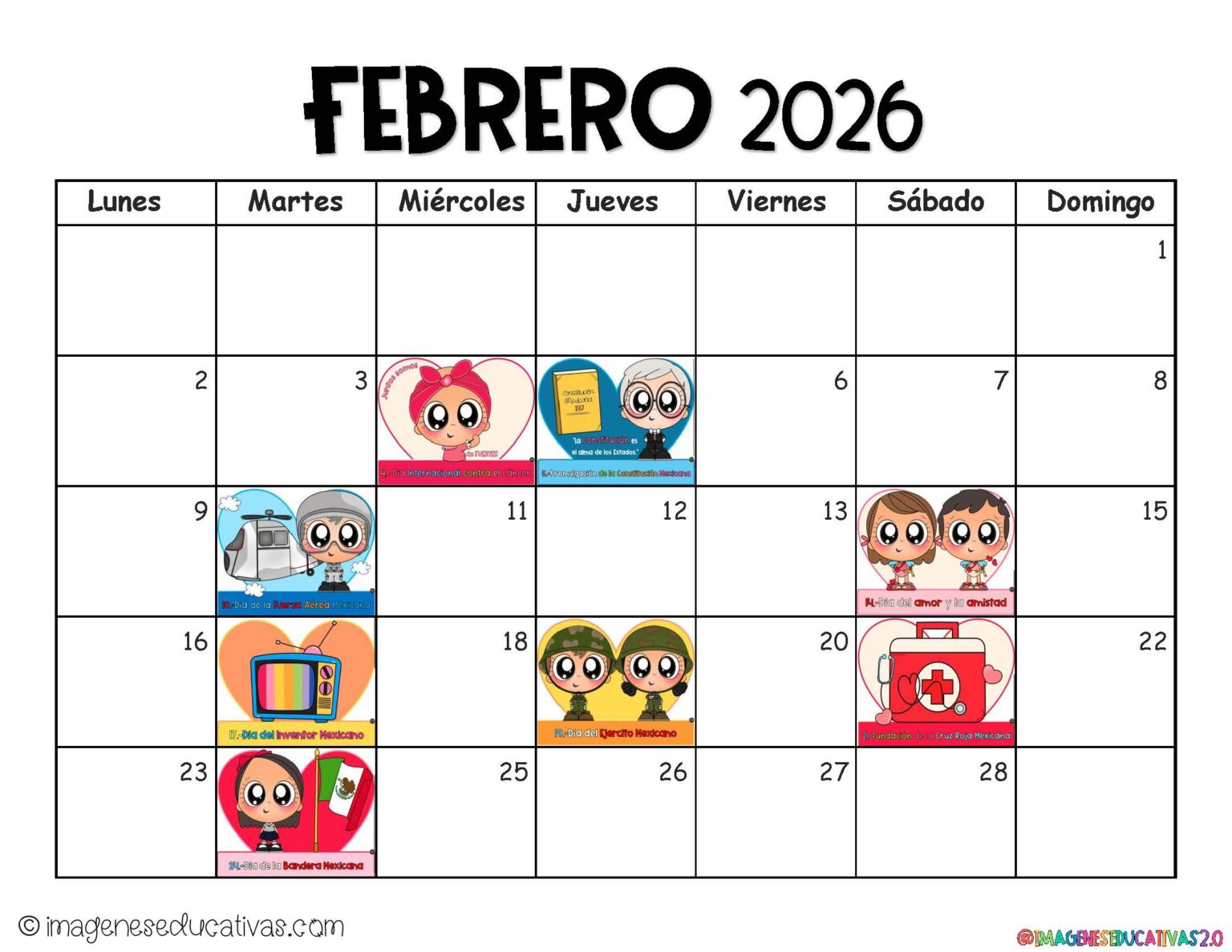 Calendario escolar 2025-2026 con efemérides_Página_07 - Imagenes Educativas