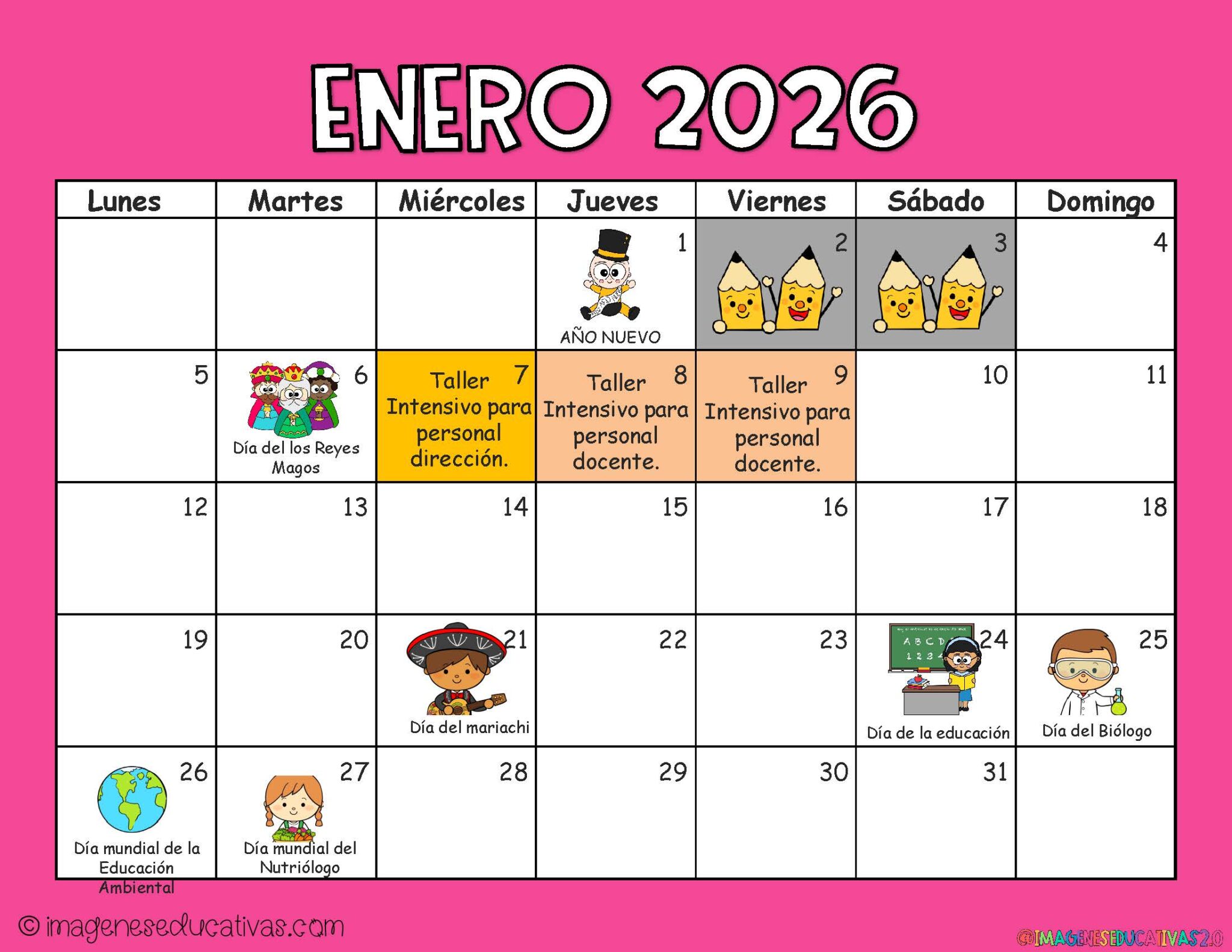 Calendario escolar 2025/2026 con fechas clave y pegatinas - Imagenes ...