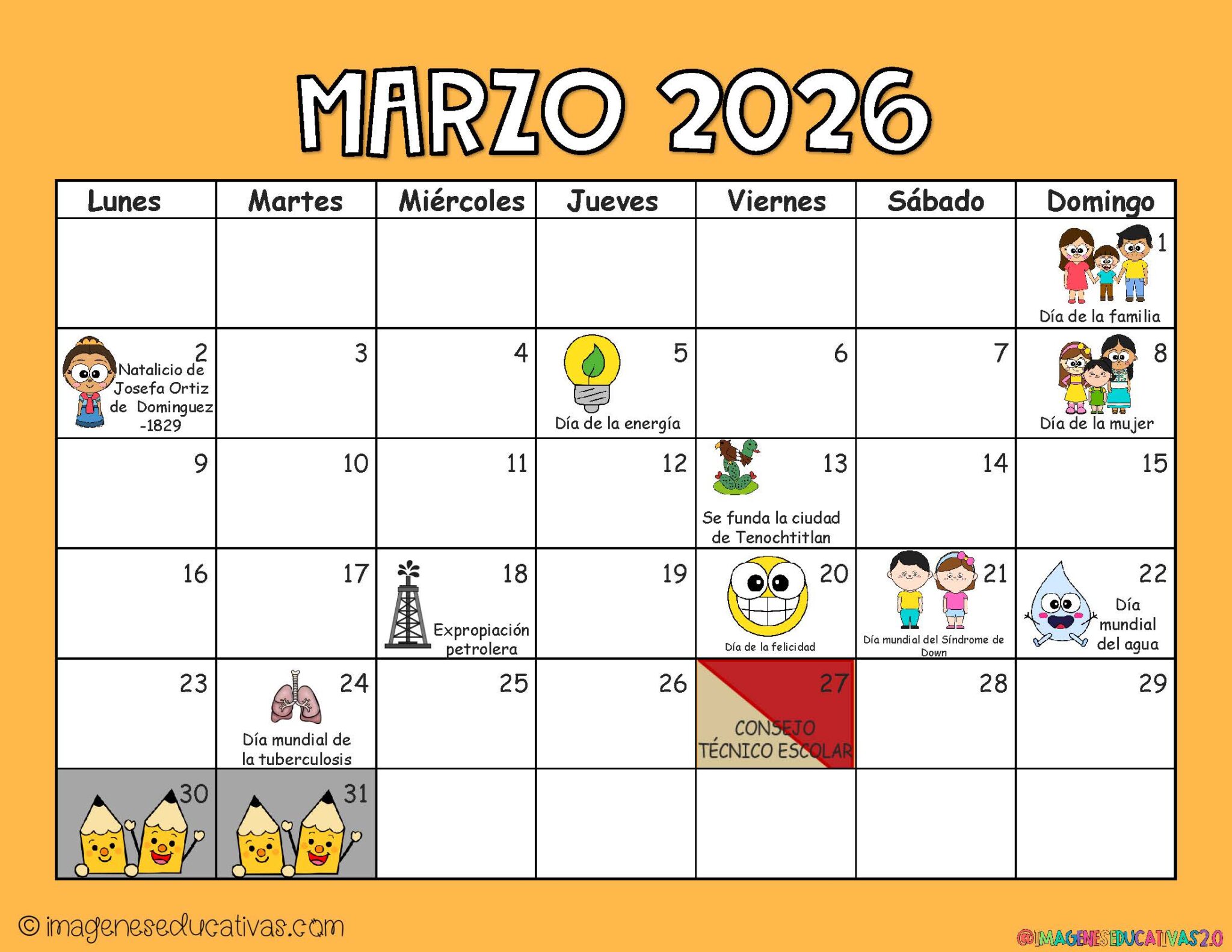 Calendario escolar 2025/2026 con fechas clave y pegatinas - Imagenes ...