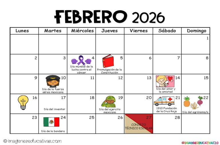 Calendario escolar 2025-2026 con fechas clave y pegatinas - Imagenes ...