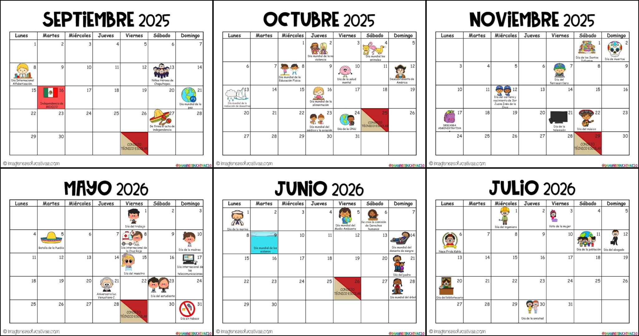 Calendario escolar 2024 -2025 - Imagenes Educativas