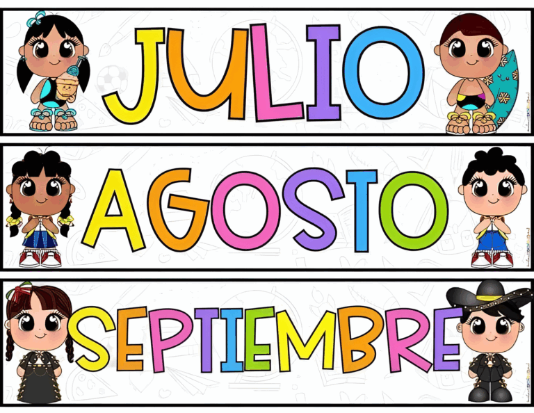 Carteles meses, dias y tiempo meteorológico - Imagenes Educativas