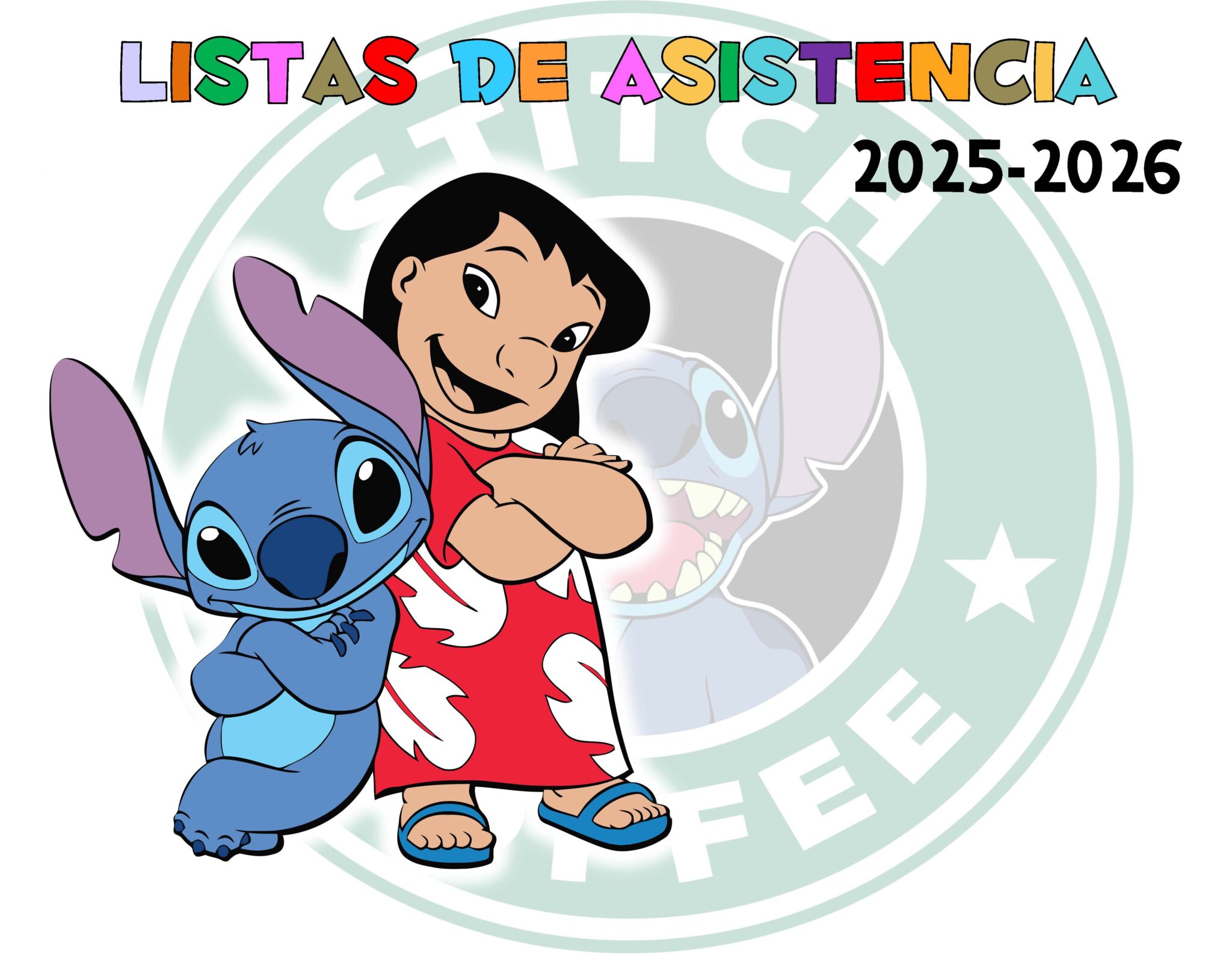 Lilo y Stich Registro de Asistencia 2025 2026 a todo color - Imagenes ...