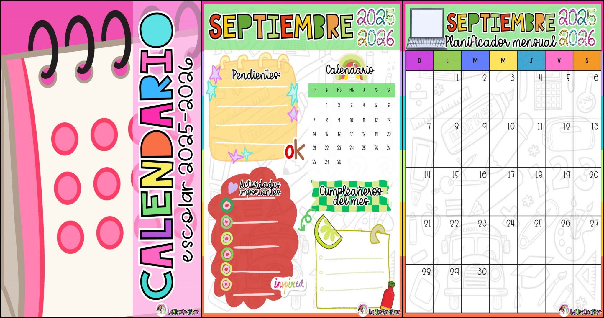 Agenda Escolar 2025-2026 para maestras y maestros 350 PÁGINAS ...