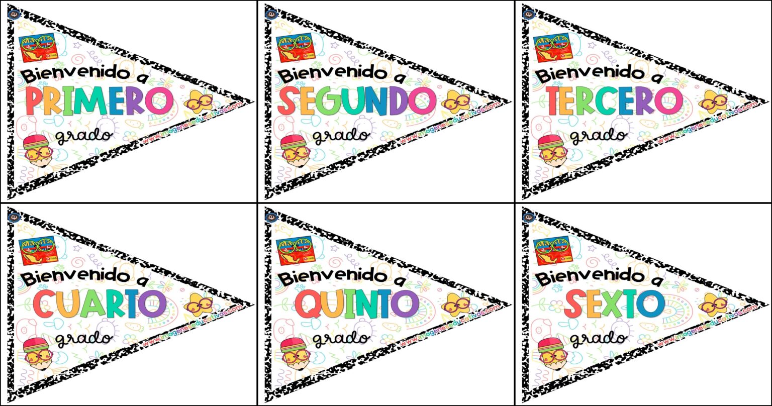 Banderín para las fotos del primer día - Imagenes Educativas