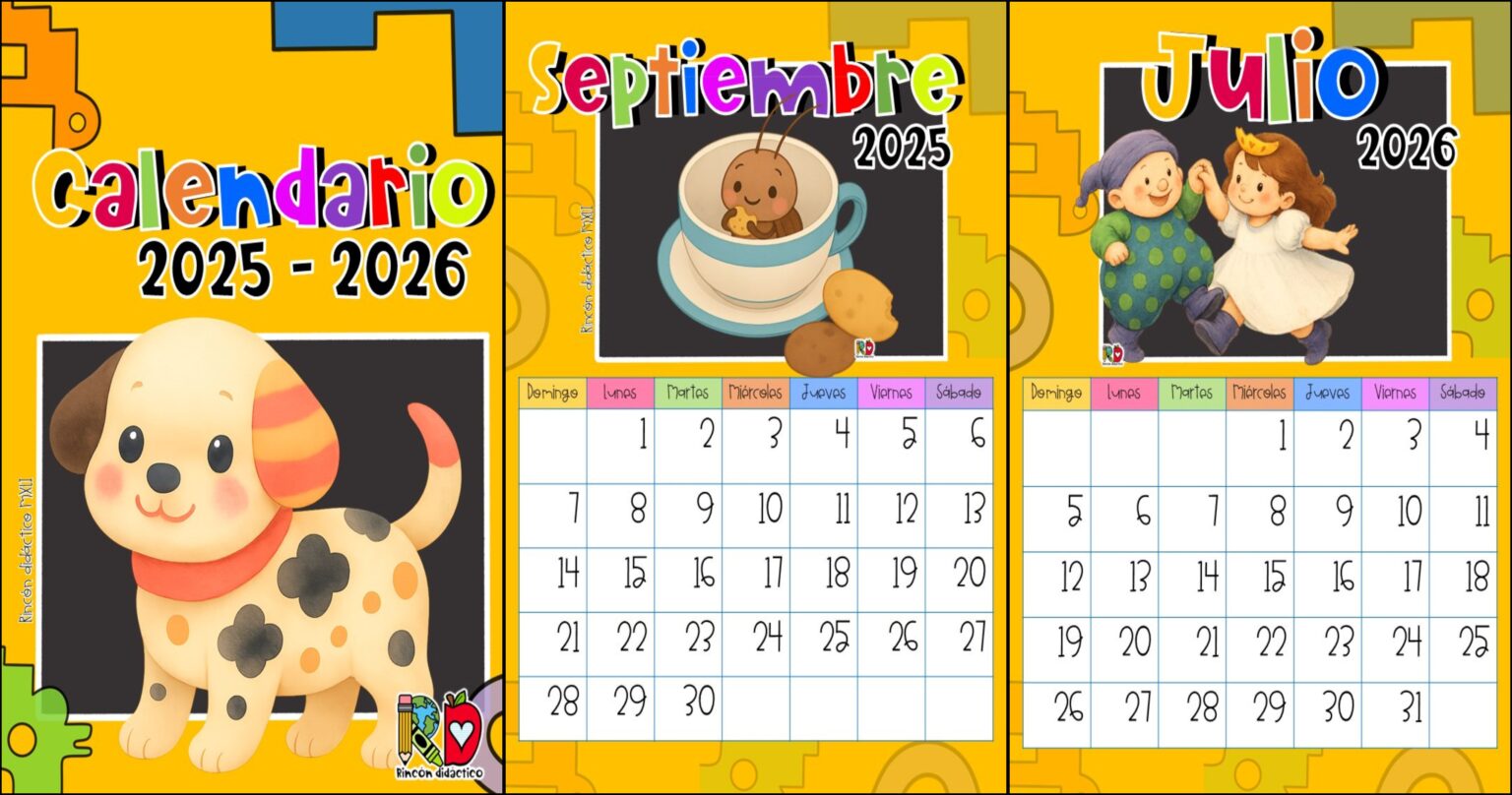 Calendario 2025-2026 escolar - Imagenes Educativas