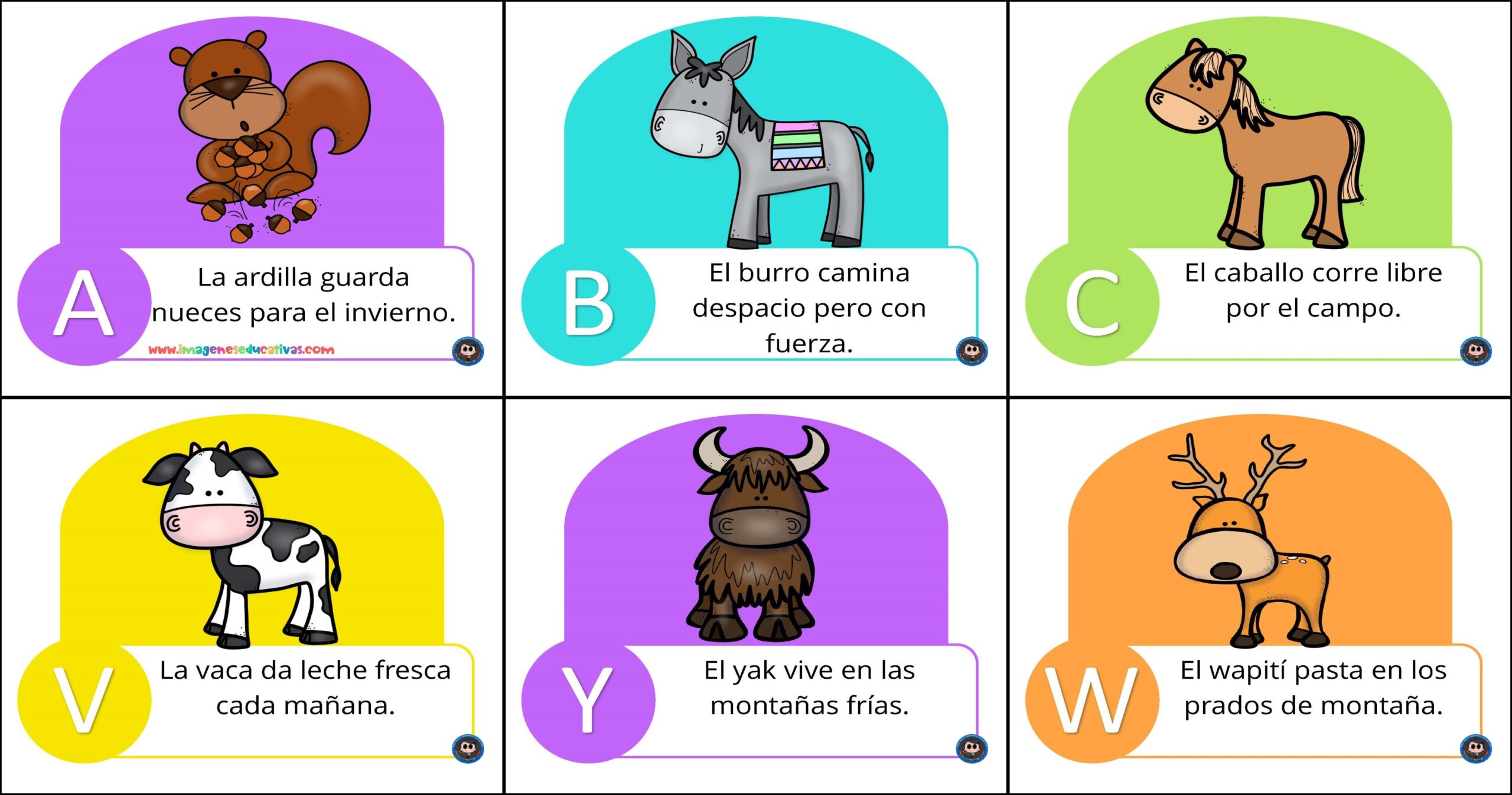 Los Animales Y El Alfabeto En Espaol Hoja De Trabajo Pdf Spanish