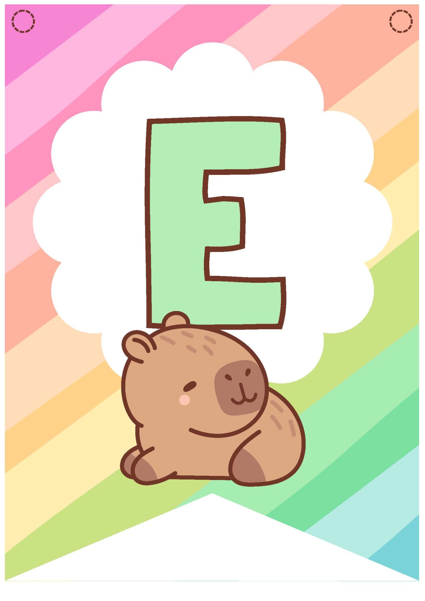 Banderín para el Salón de clases bienvenidos CAPIBARA - Imagenes Educativas