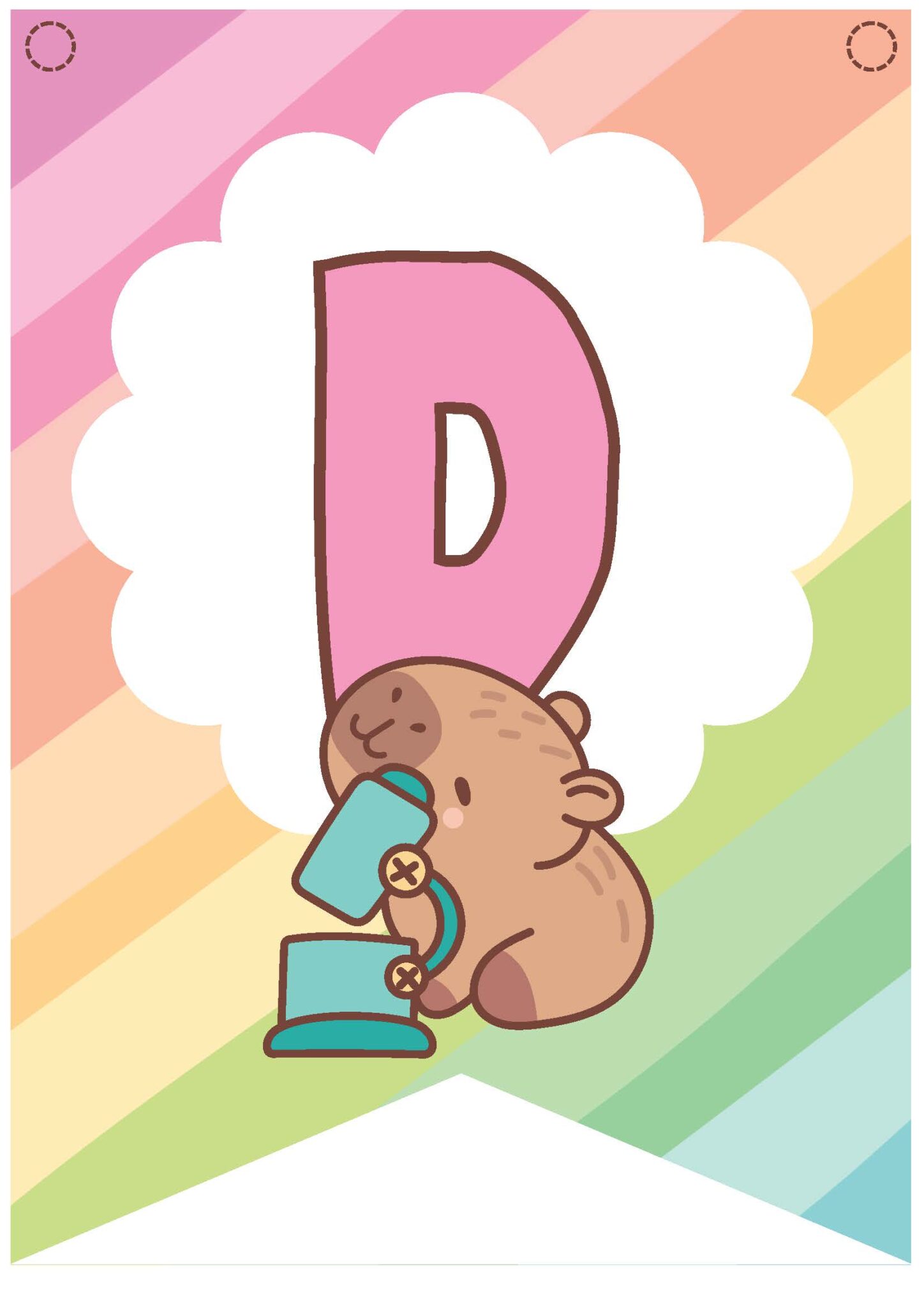 Banderín para el Salón de clases bienvenidos CAPIBARA - Imagenes Educativas