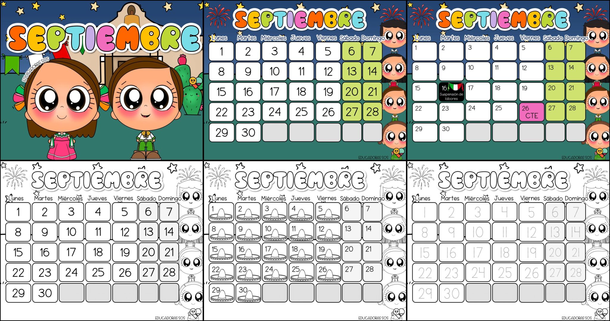 CALENDARIO MES DE SEPTIEMBRE 2025-2026 (0) - Imagenes Educativas