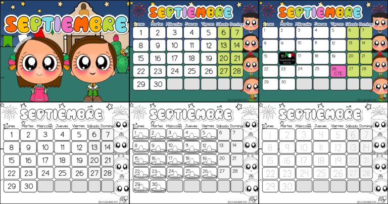 Calendario mes septiembre 2025-2026 - Imagenes Educativas