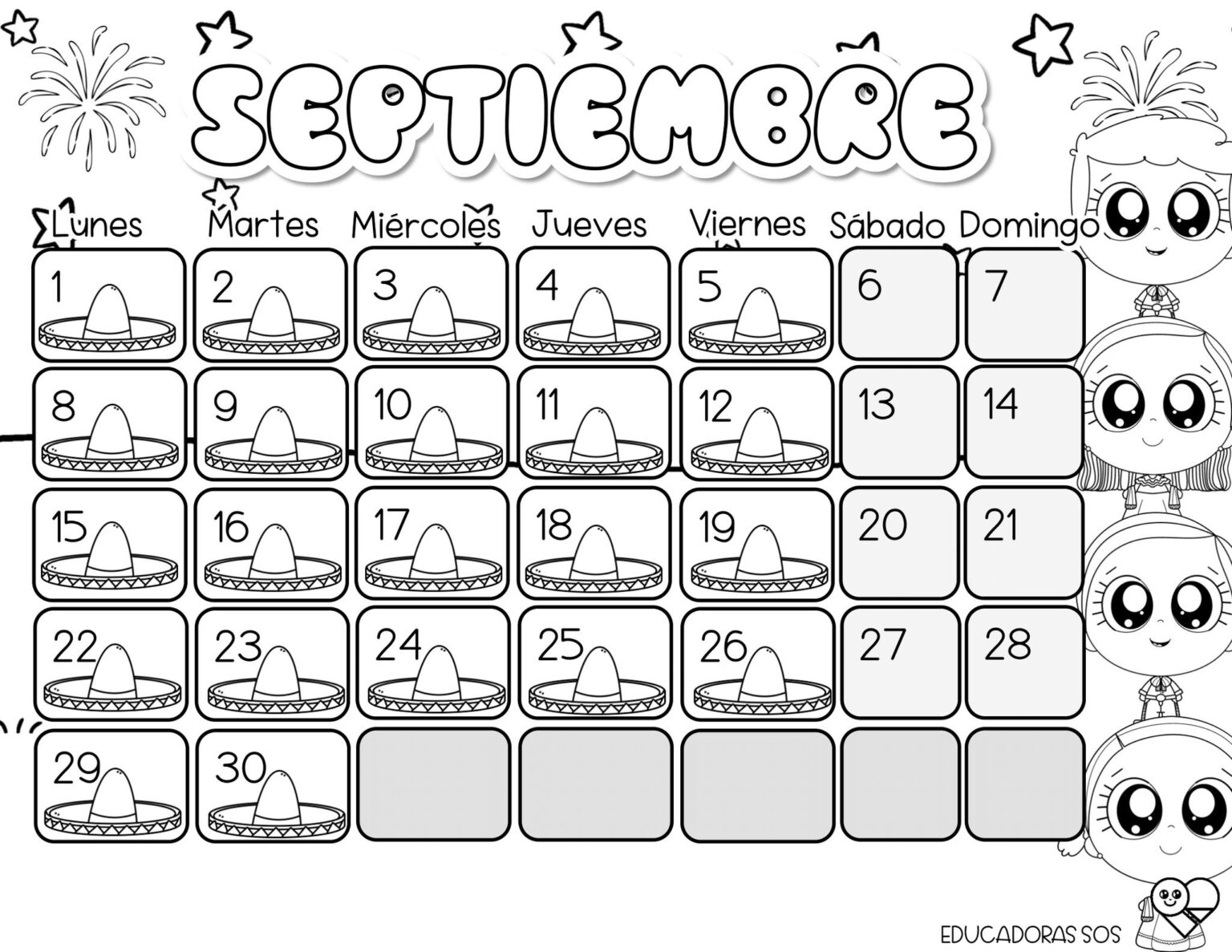 CALENDARIO MES DE SEPTIEMBRE 2025-2026 (5) - Imagenes Educativas