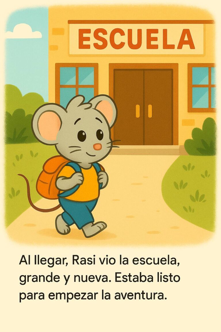 Cuento infantil " Rasi y su primer dia de escuela" - Imagenes Educativas