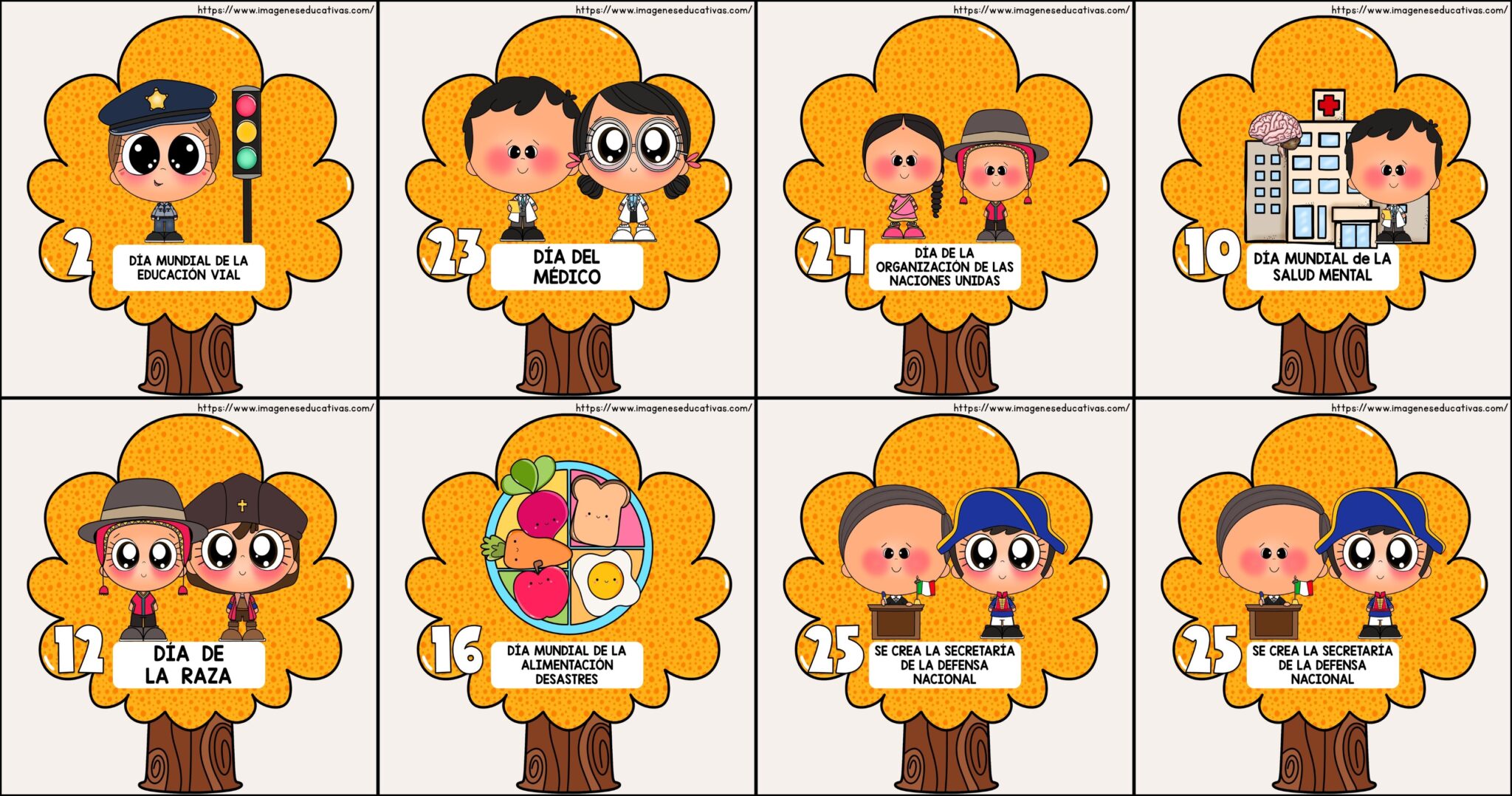 Efemerides septiembre color 2025 - Imagenes Educativas