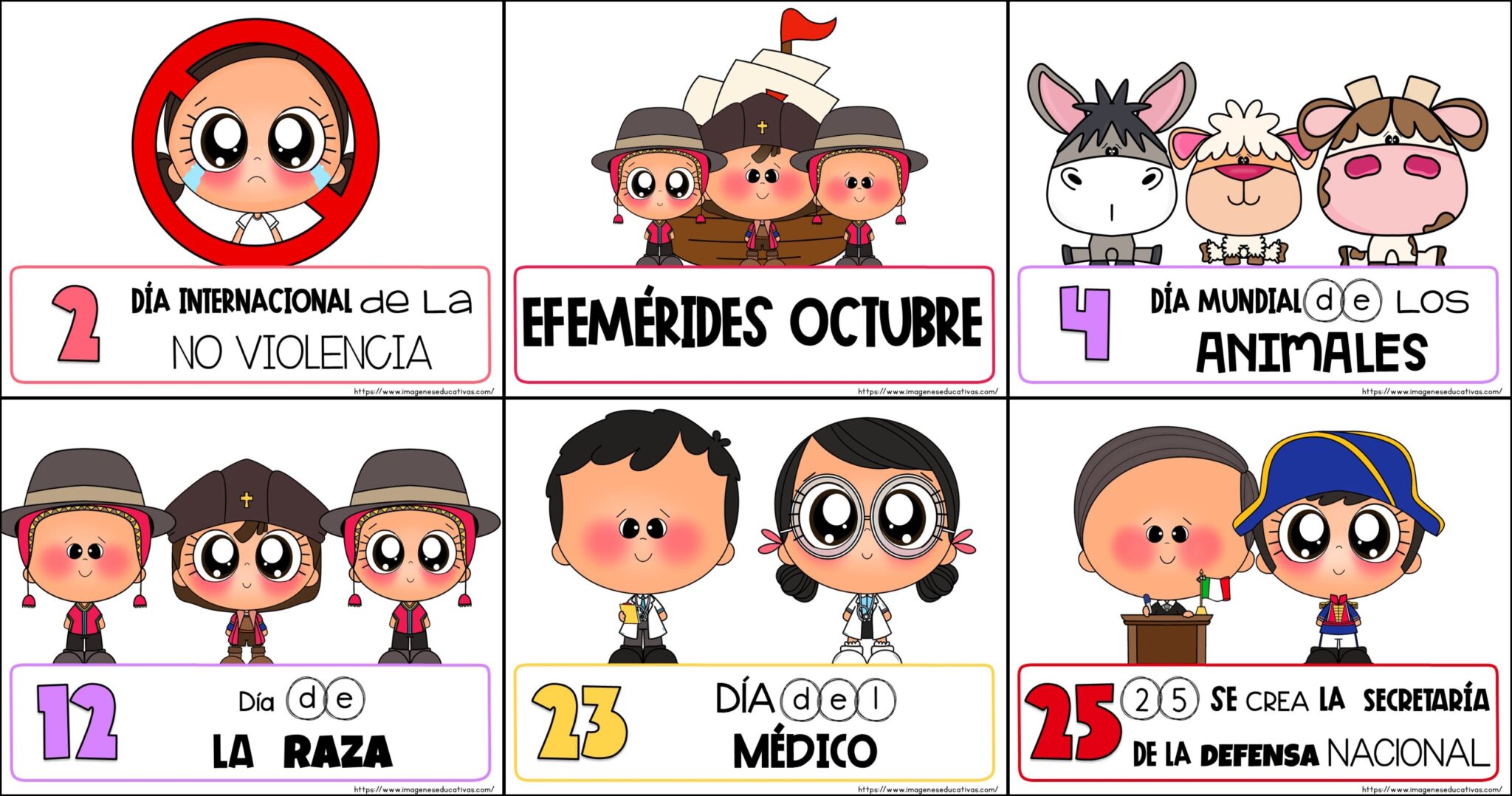 Efemerides septiembre color 2025 - Imagenes Educativas