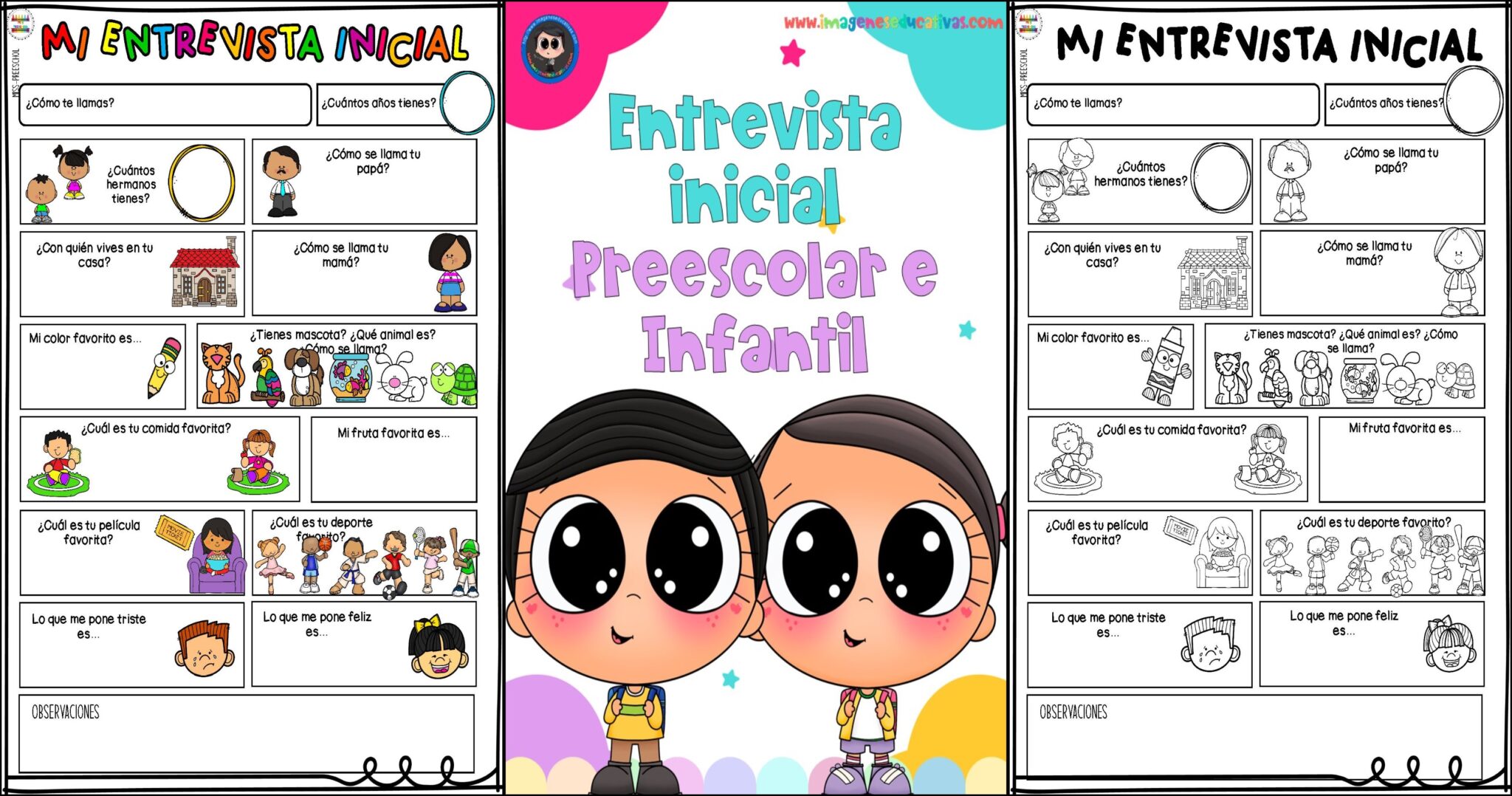 Modelo de Entrevista inicial educación Infantil - Orientacion Andujar