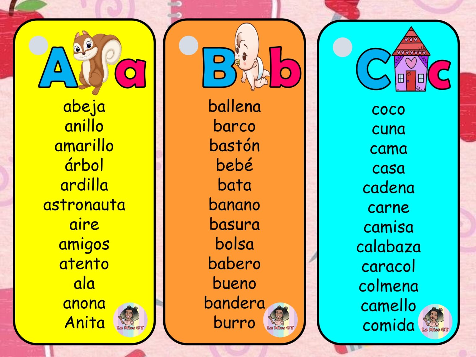 Llavero para leer palabras en PDF - Imagenes Educativas