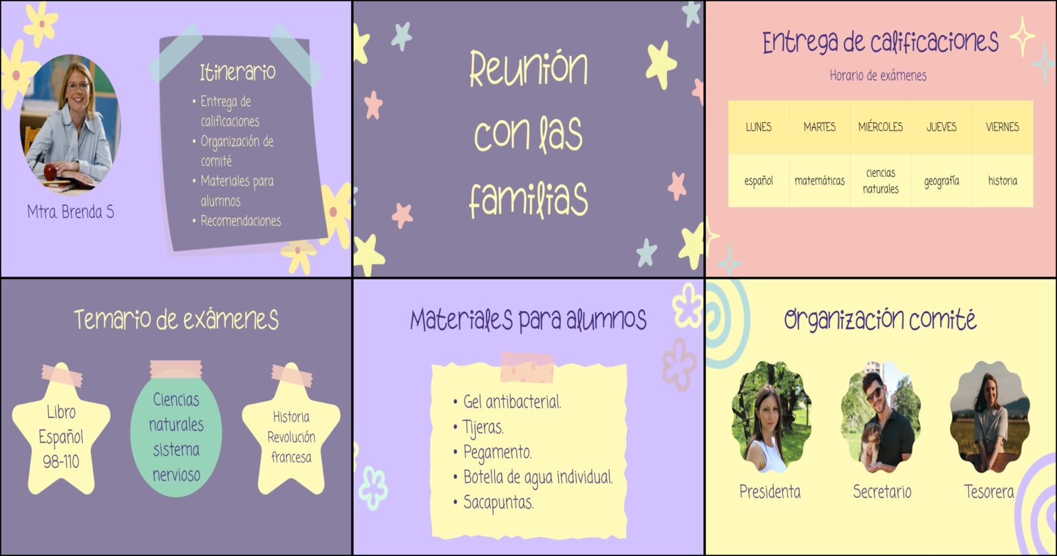 Reunión con las familias presentción editable - Imagenes Educativas