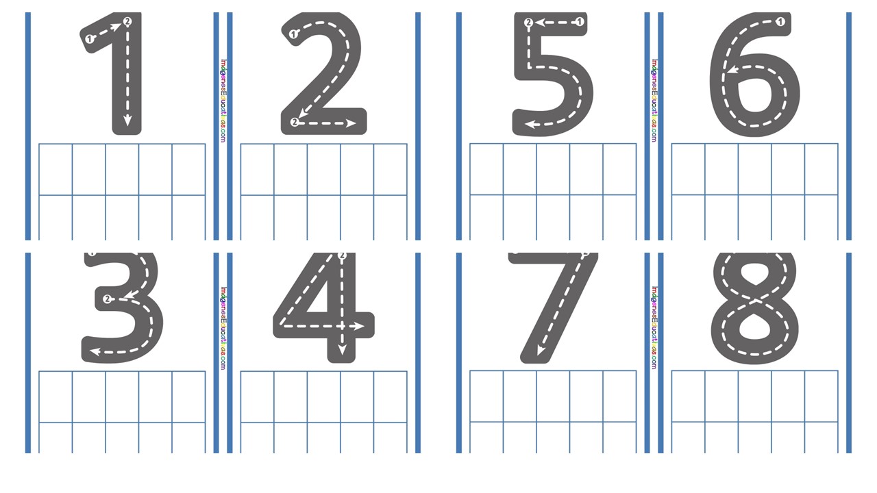 Tarjetas para trabajar los números con los dedos - Imagenes Educativas